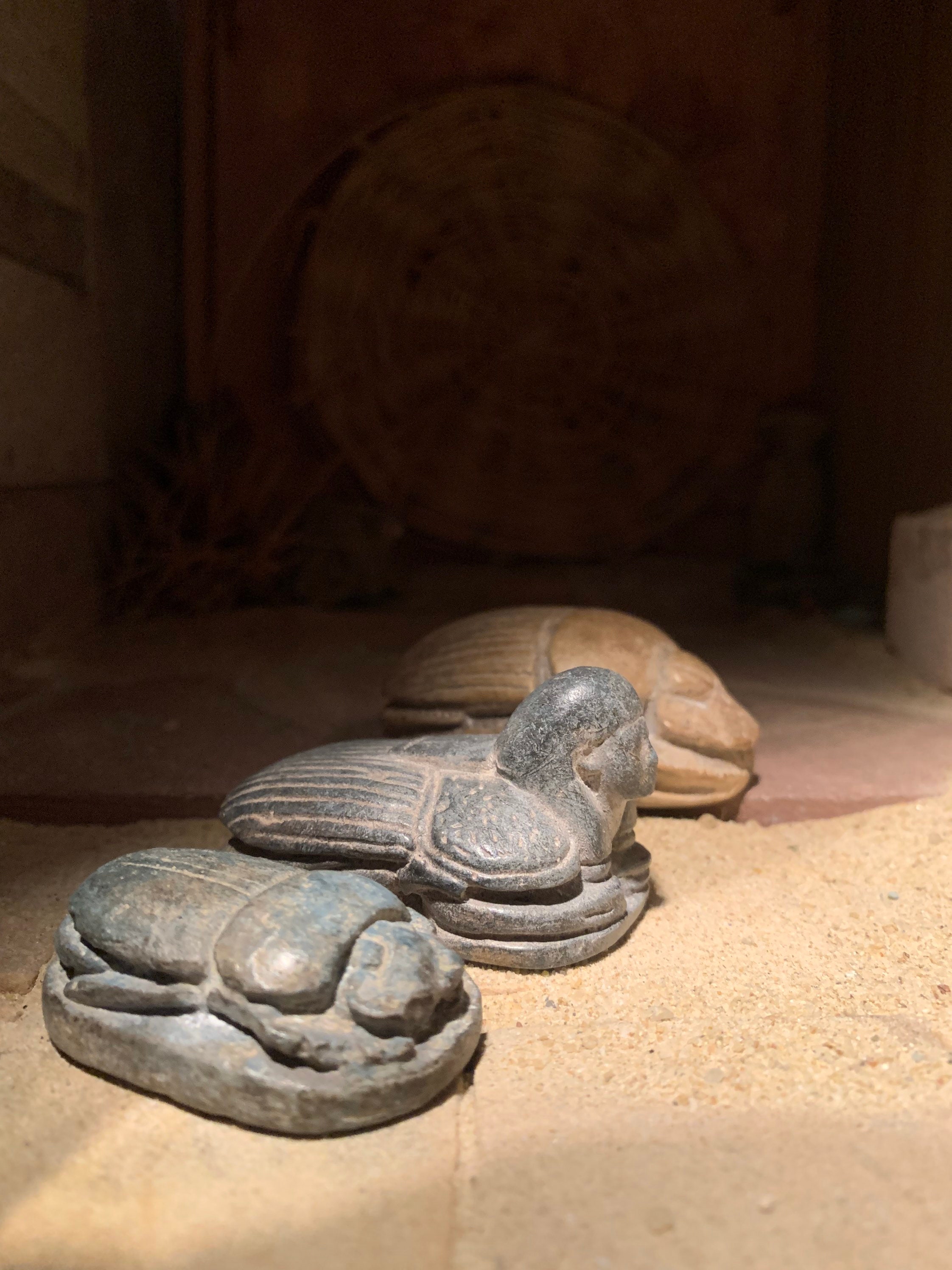 Egyptian art / mythology - Scarab set - symbol of renewal / rebirth