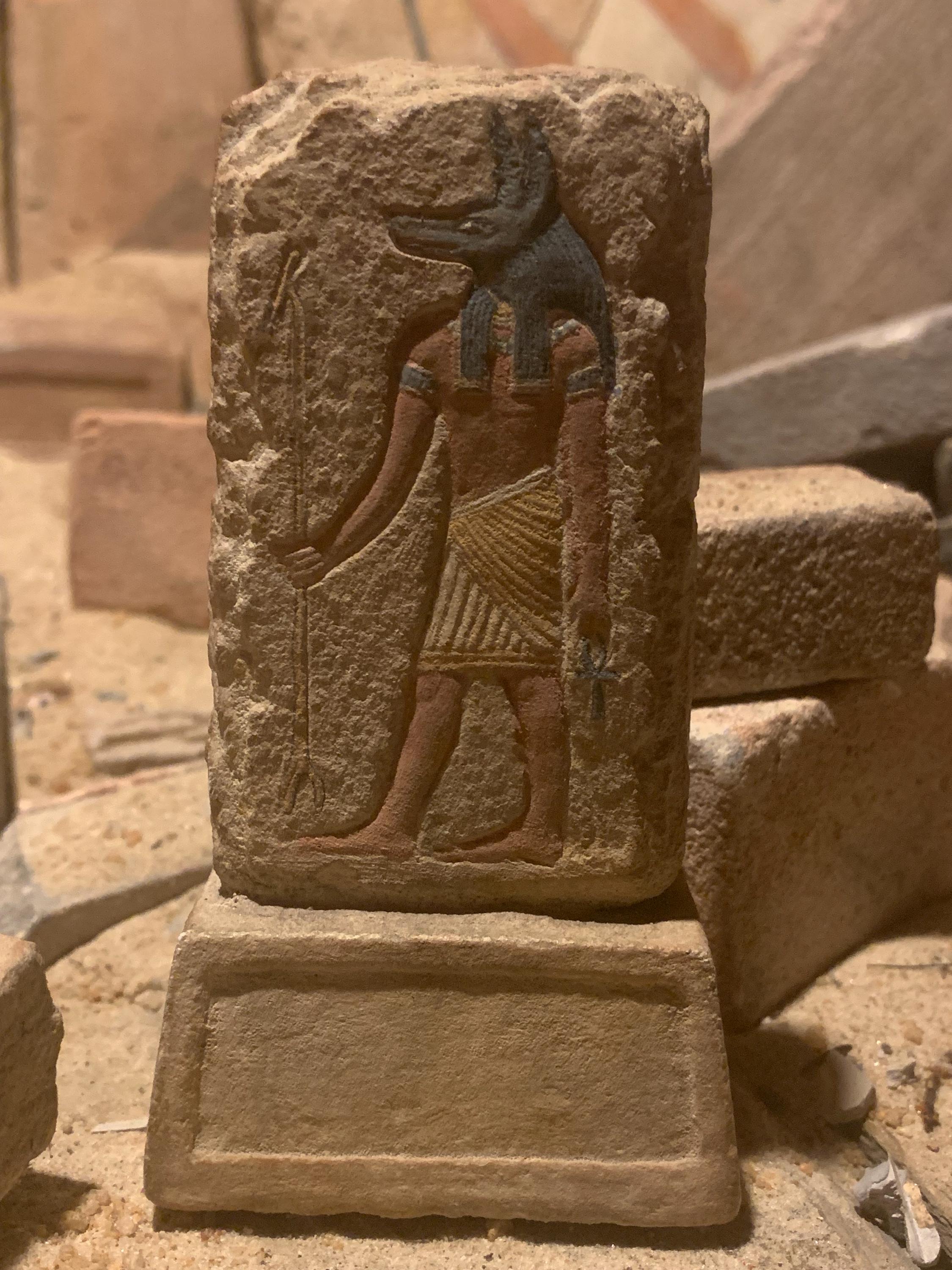 Egyptian art - Anubis - A relief sculpture of the ancient mummification ...