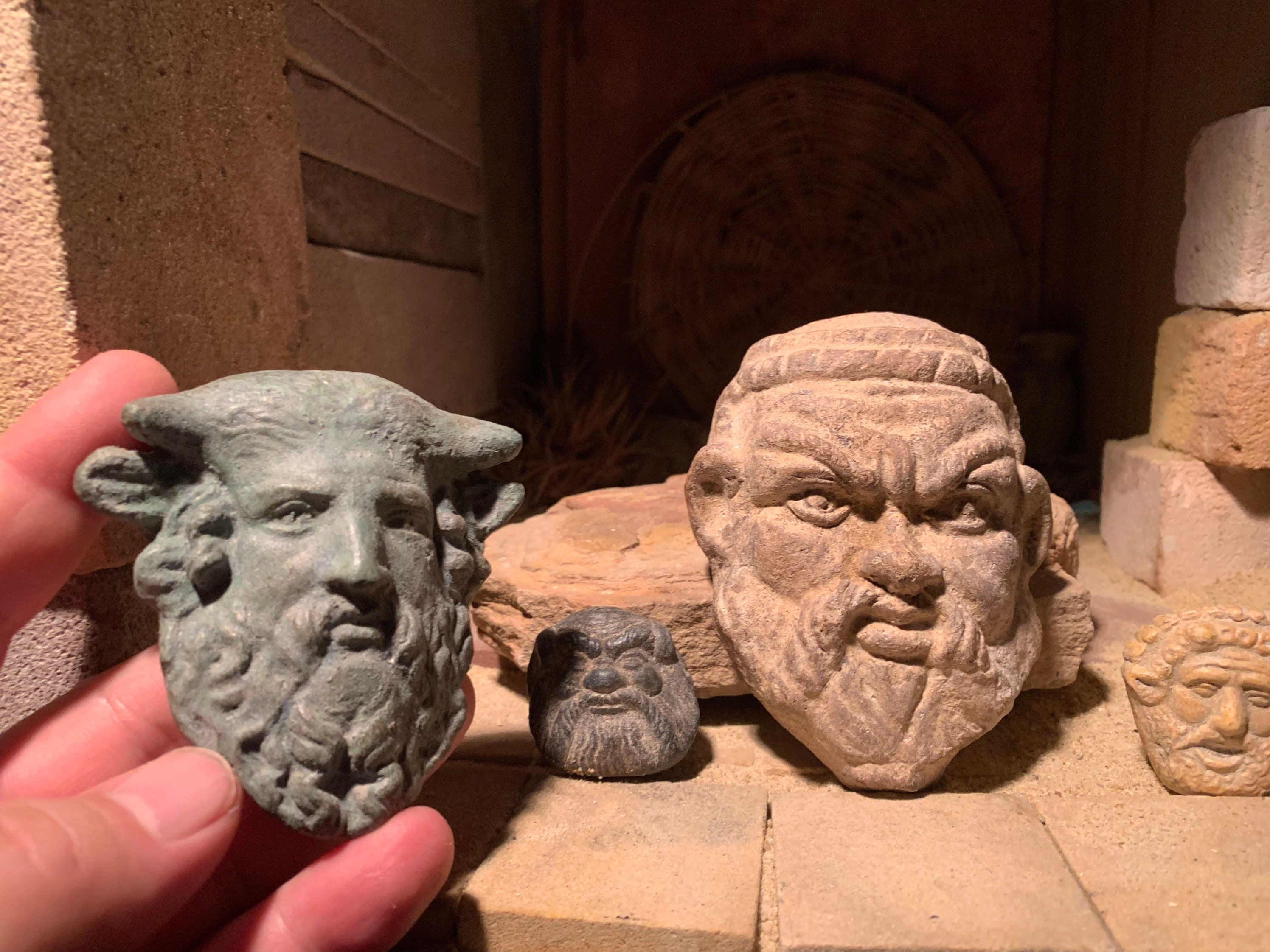 Satyr trio Achelous - Etruscan / Greek / Sculpture Statue set - Museum ...