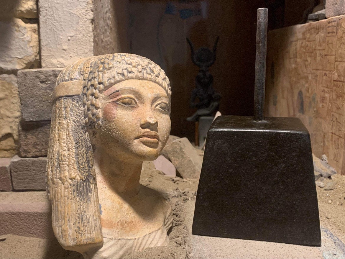 Ancient Egyptian statue Amarna princess. Daughter of Nefertiti