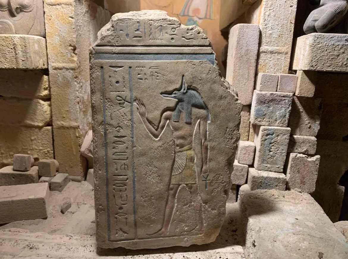 Egyptian sculpture - Anubis relief carving. Mythology & Art of Ancient ...