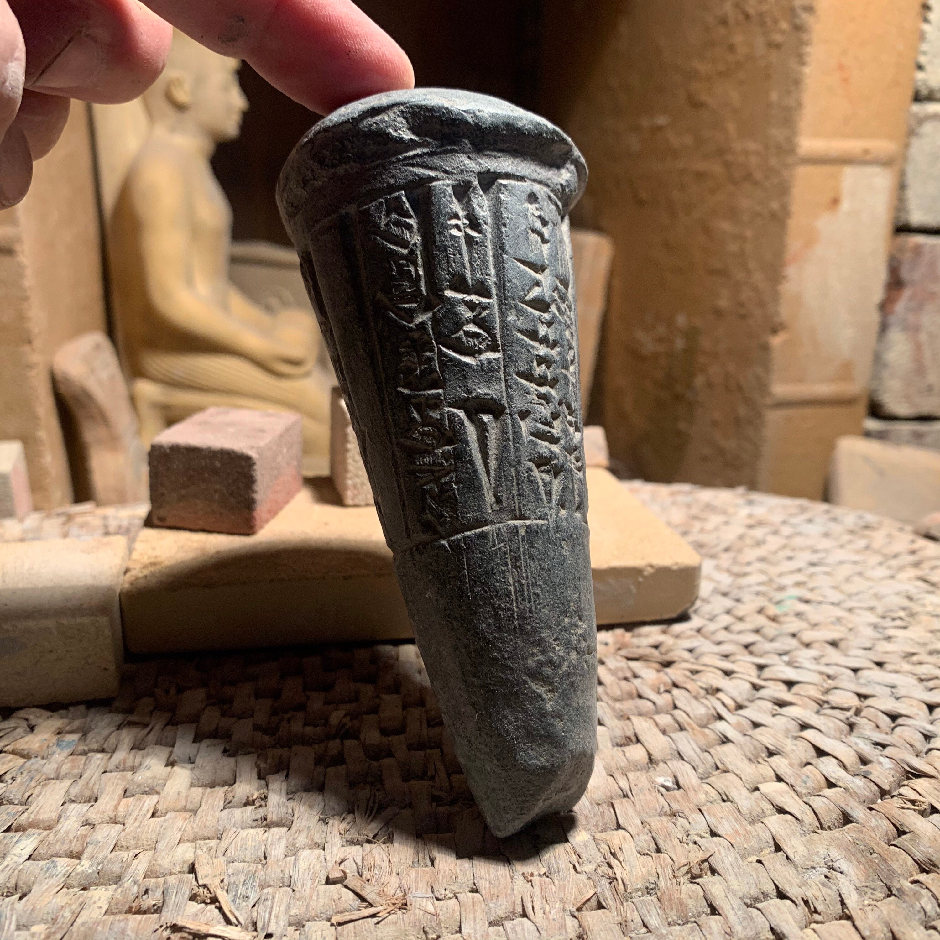 Sumerian cuneiform foundation cone of Gudea - Governor of the city of ...