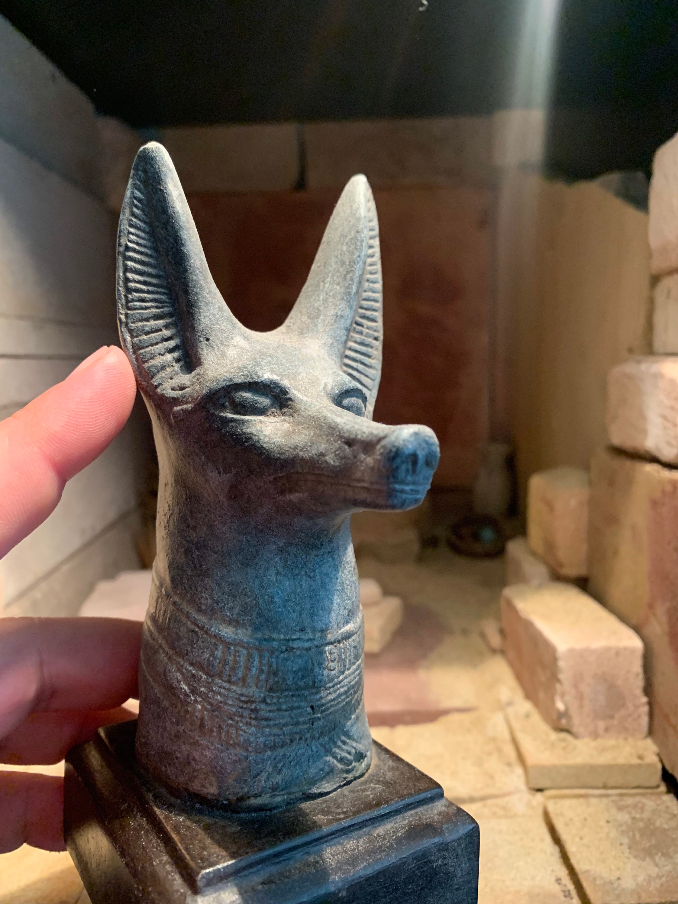 Egyptian statue / art - Anubis bust replica Mummification god - Jackal ...