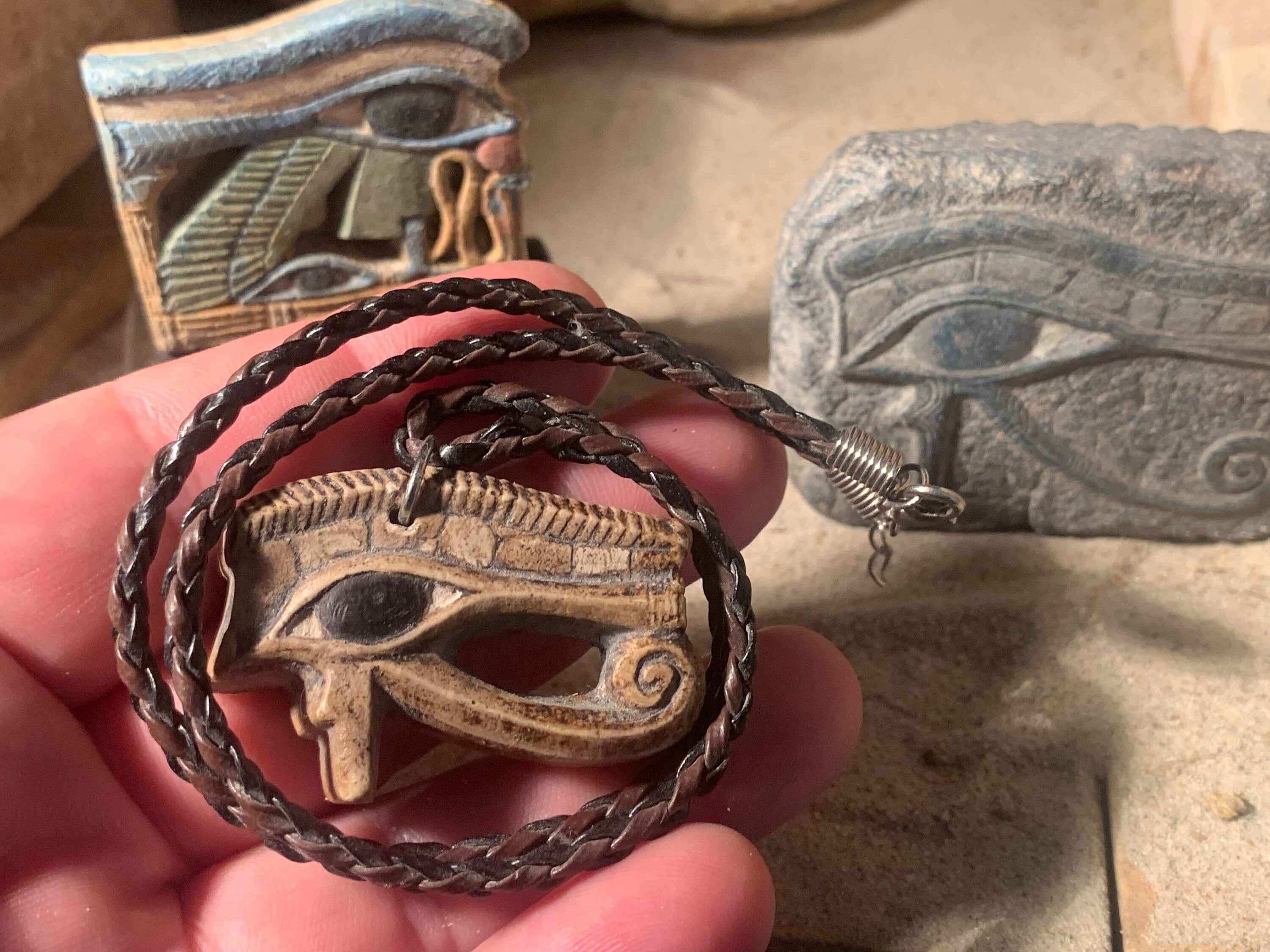 Egyptian eye of Horus - Super double eye with extra protective cobra ...