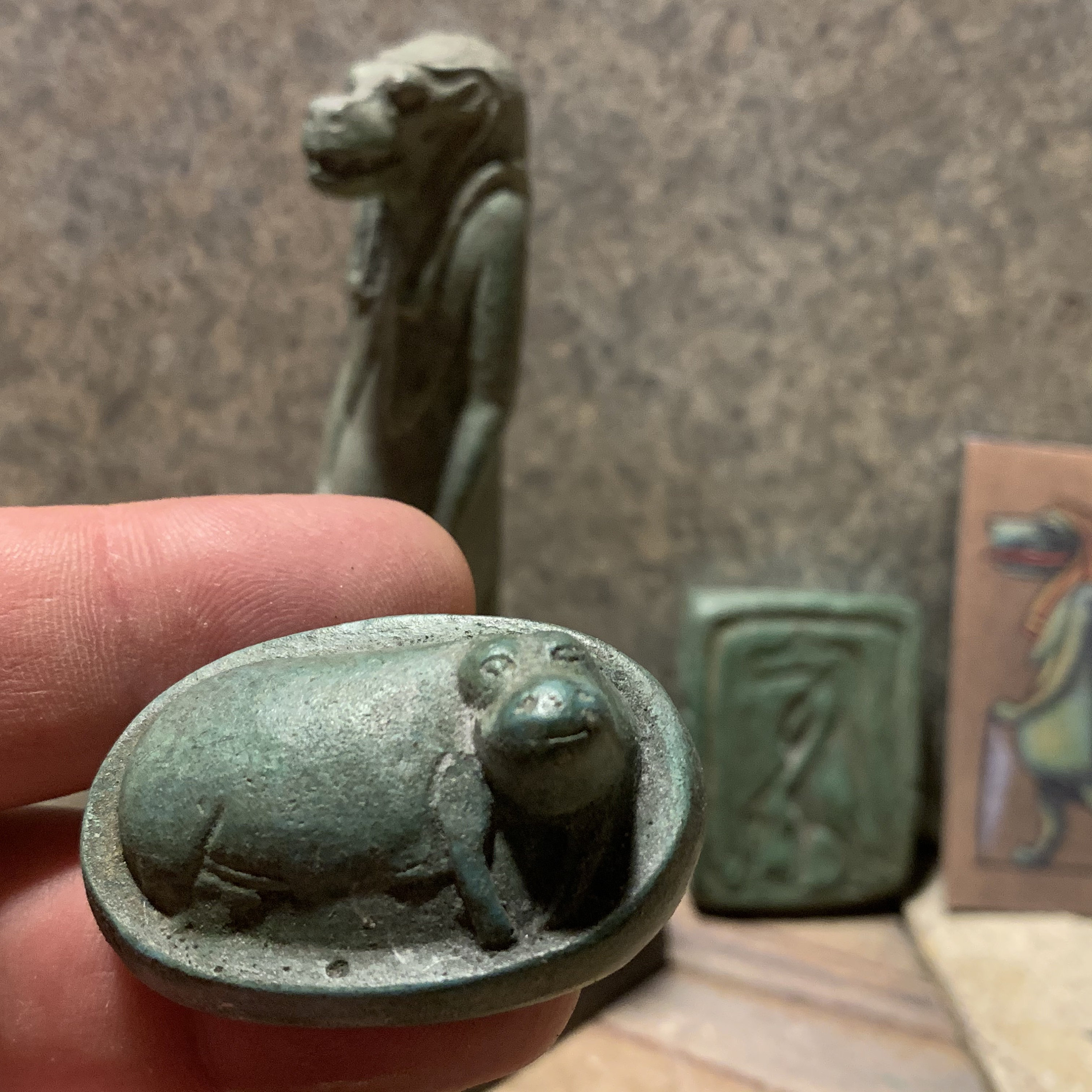 Egyptian statue Taweret - Hippopotamus.Protector Goddess of childbirth ...