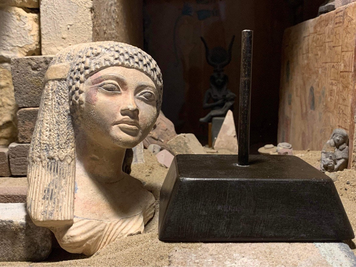 Ancient Egyptian statue Amarna princess. Daughter of Nefertiti