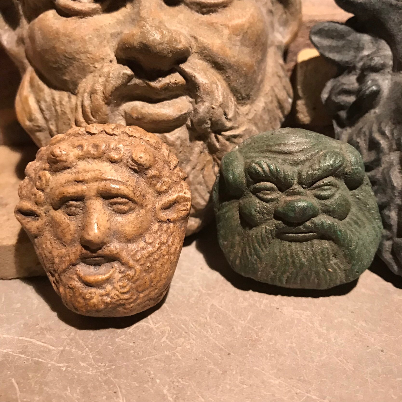 Satyr trio Achelous - Etruscan / Greek / Sculpture Statue set - Museum ...