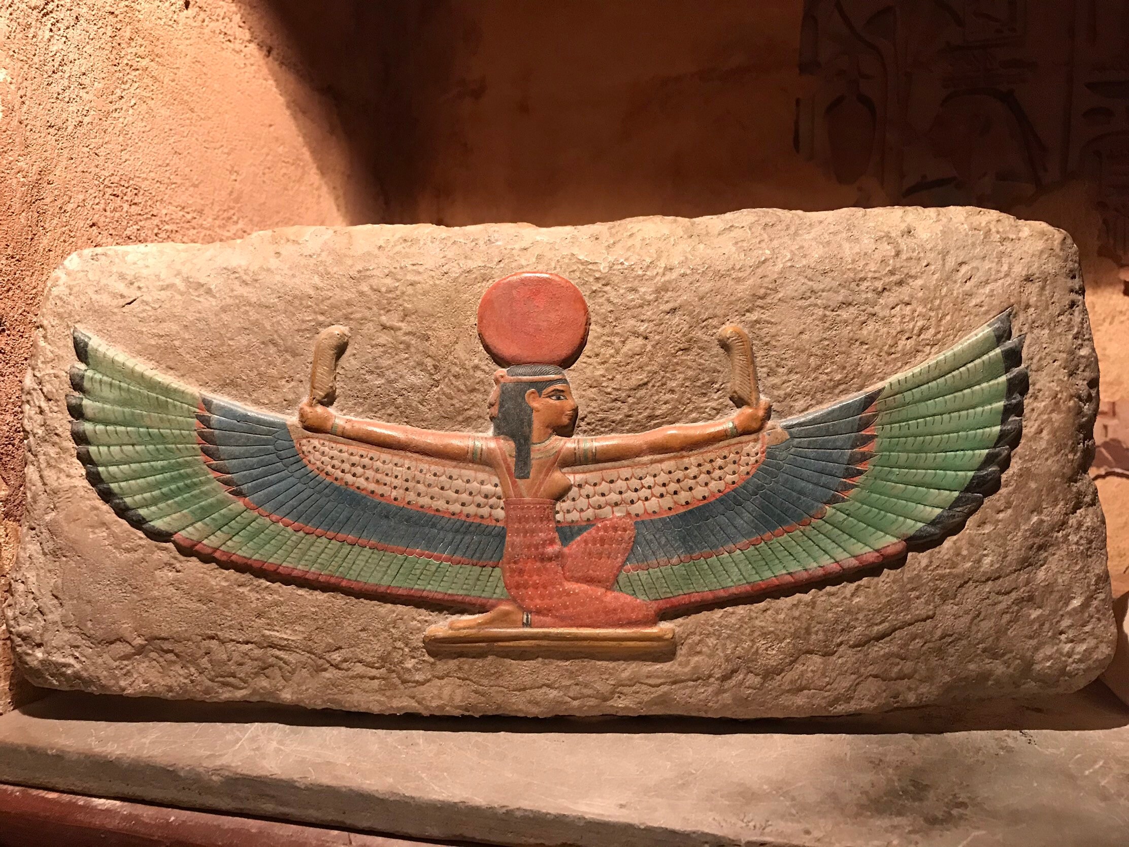 Egyptian art / wall relief sculpture of Maat the Goddess of truth ...