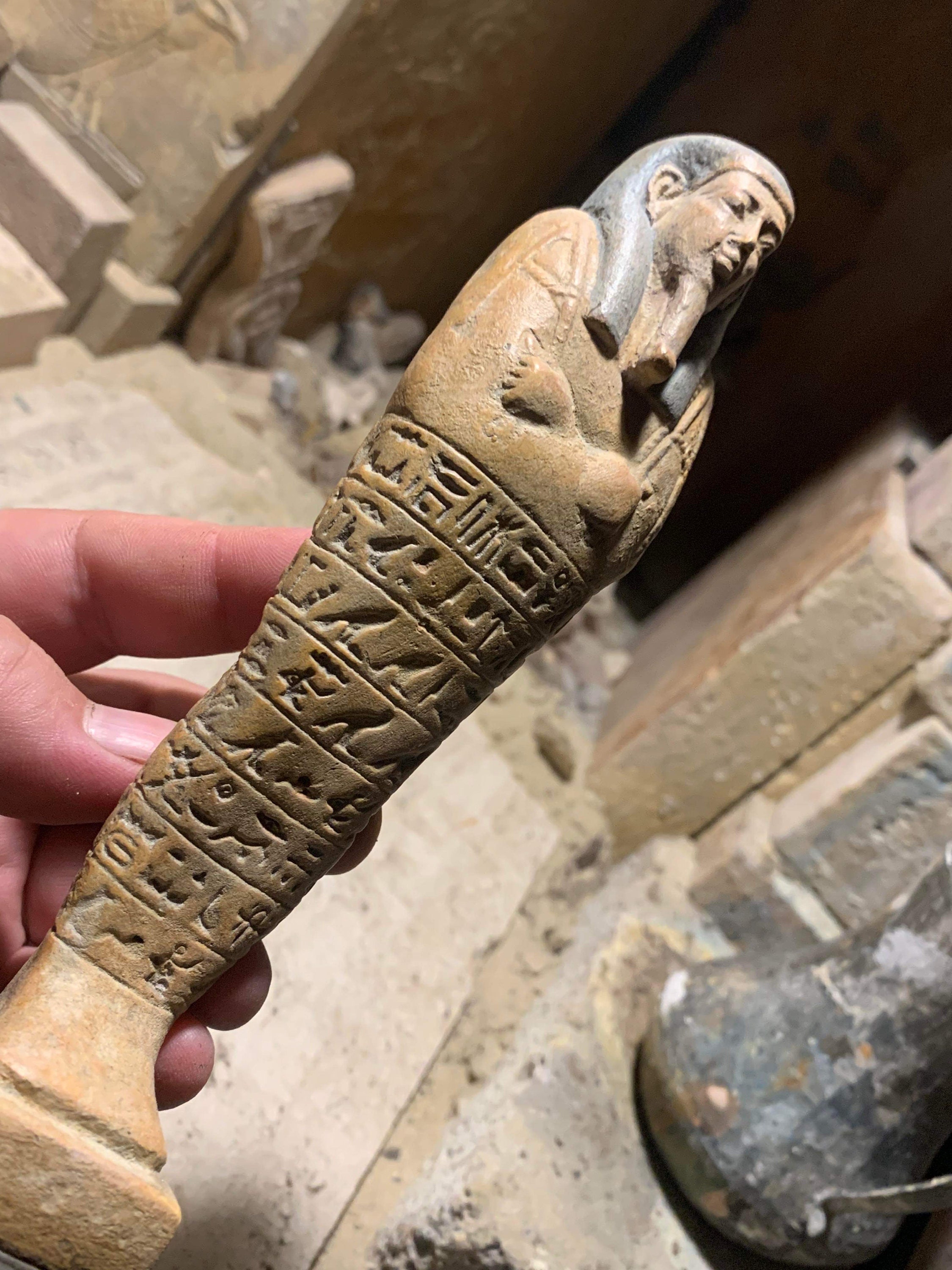 Egyptian statue - Ushabti / Shabti figure replica. 26th dynasty sculpture.