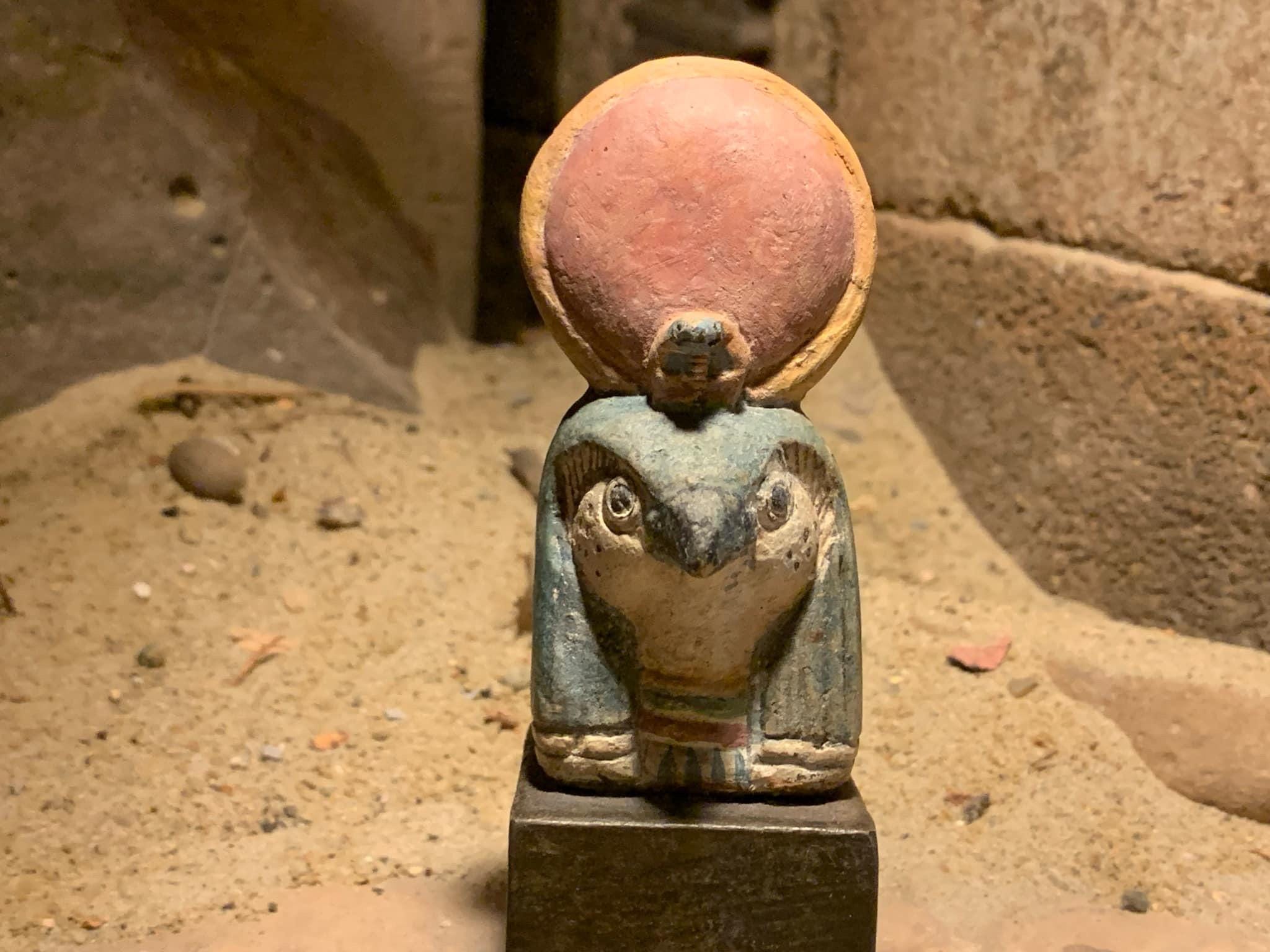 Egyptian statue / sculpture replica of Ra the sun god.