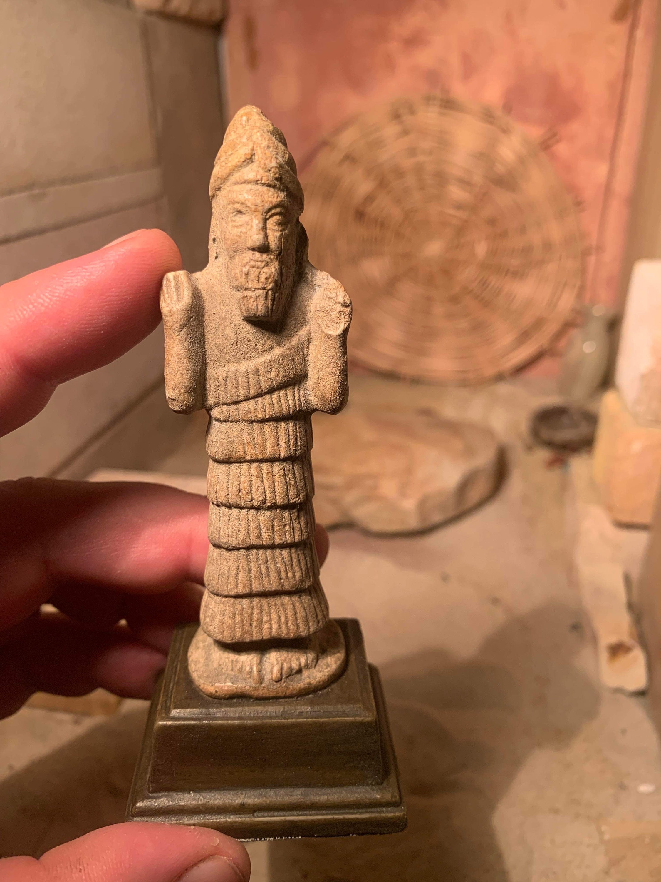 Sumerian statue replica. Lord Enki Statue.