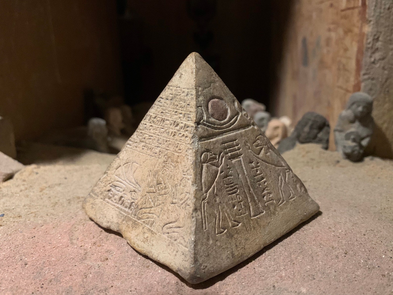 Egyptian Pyramid / Capstone Museum Replica Featuring Thoth & - Etsy