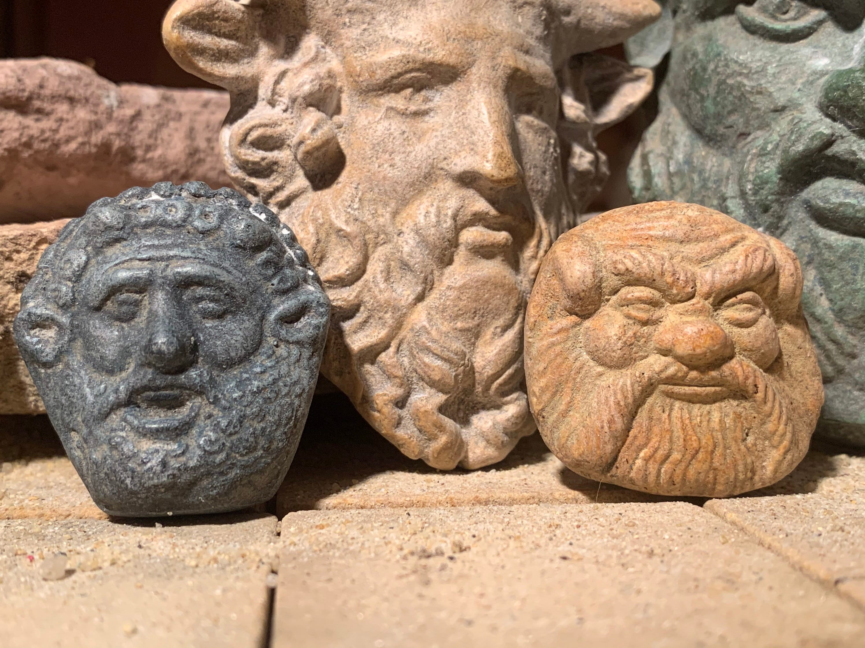 Satyr trio Achelous - Etruscan / Greek / Sculpture Statue set - Museum ...