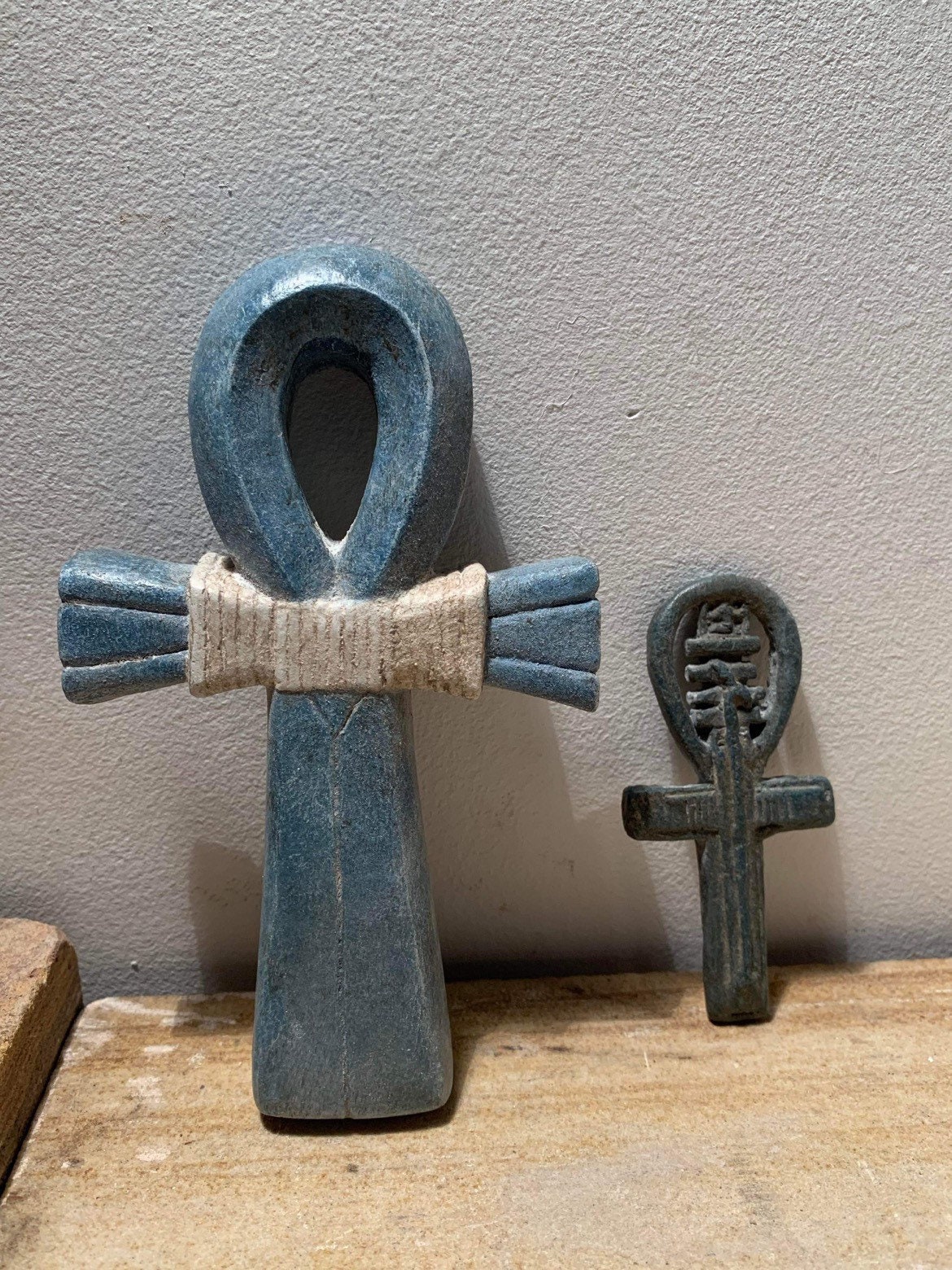 Egyptian Ankh pair - art / sculpture - Ancient Egypt mythology - amulet ...