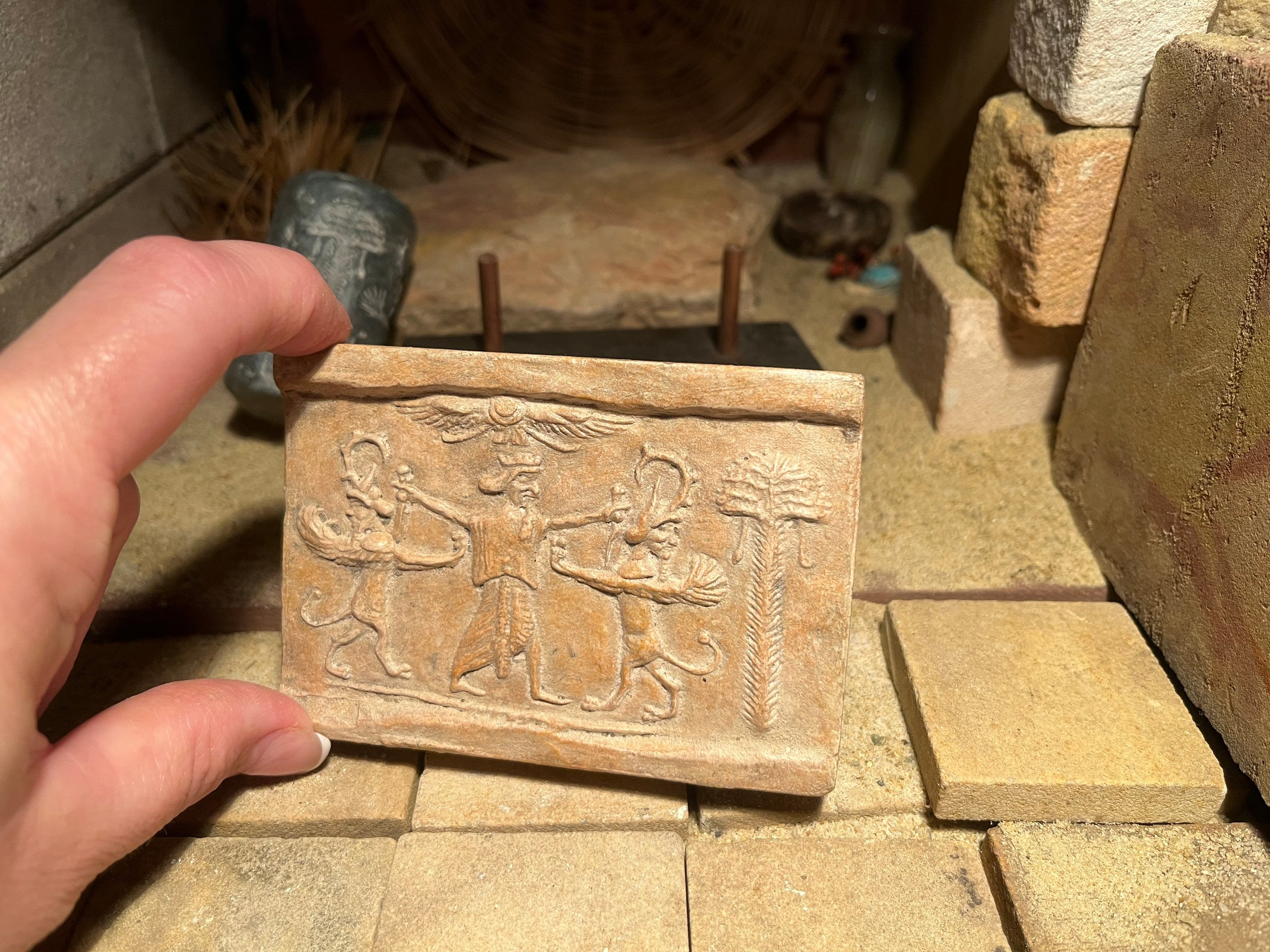 Mesopotamia / Persian cylinder seal & impression replica Achaemenid period