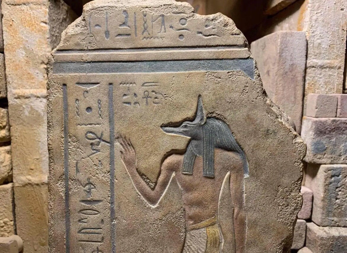Egyptian sculpture - Anubis relief carving. Mythology & Art of Ancient ...