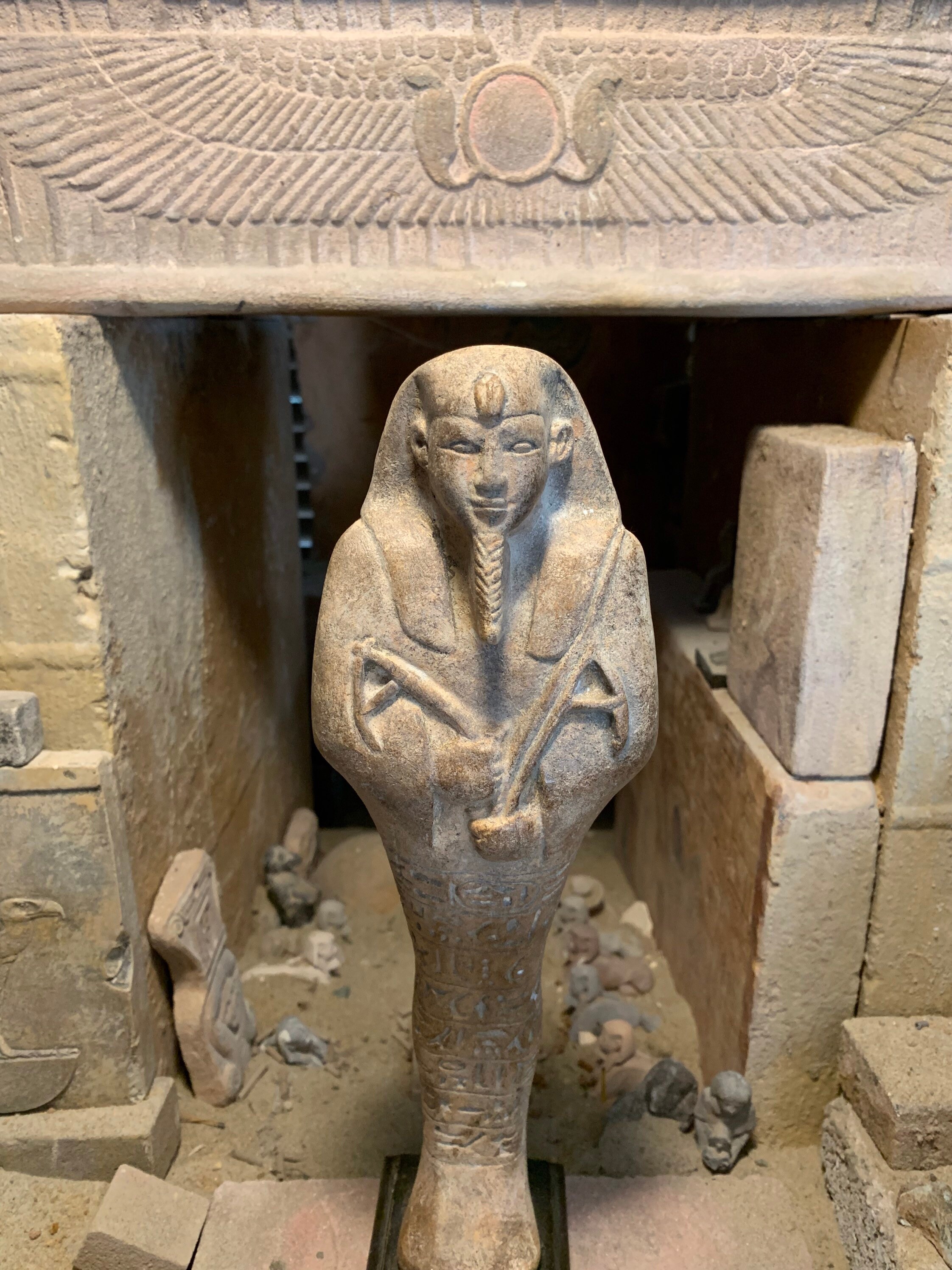 Egyptian statue ushabti figure of King Aspelta Nubian / Kushite ...