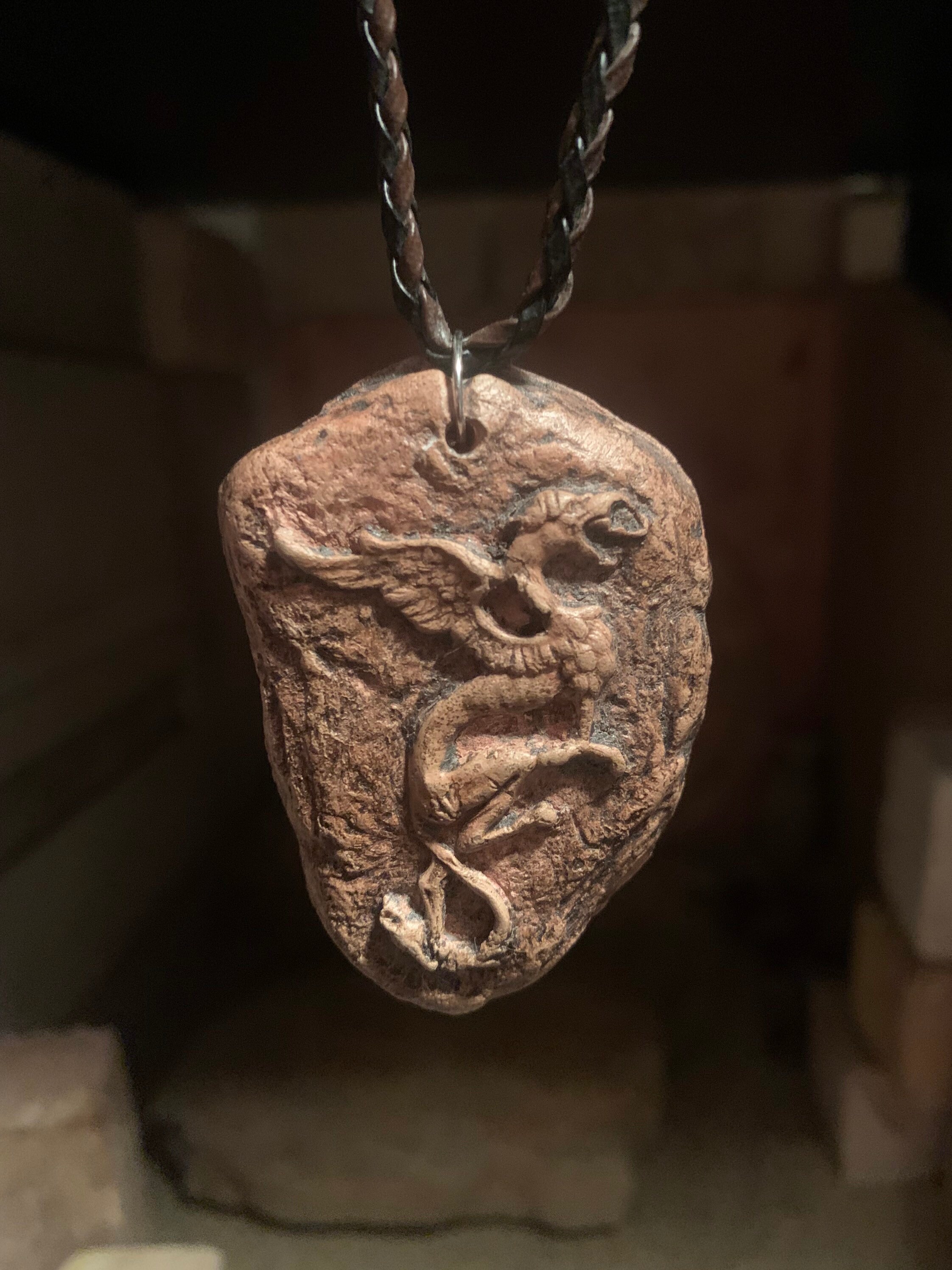 Griffin / Gryphon necklace amulet. Ancient Celtic, Gothic, Medieval ...