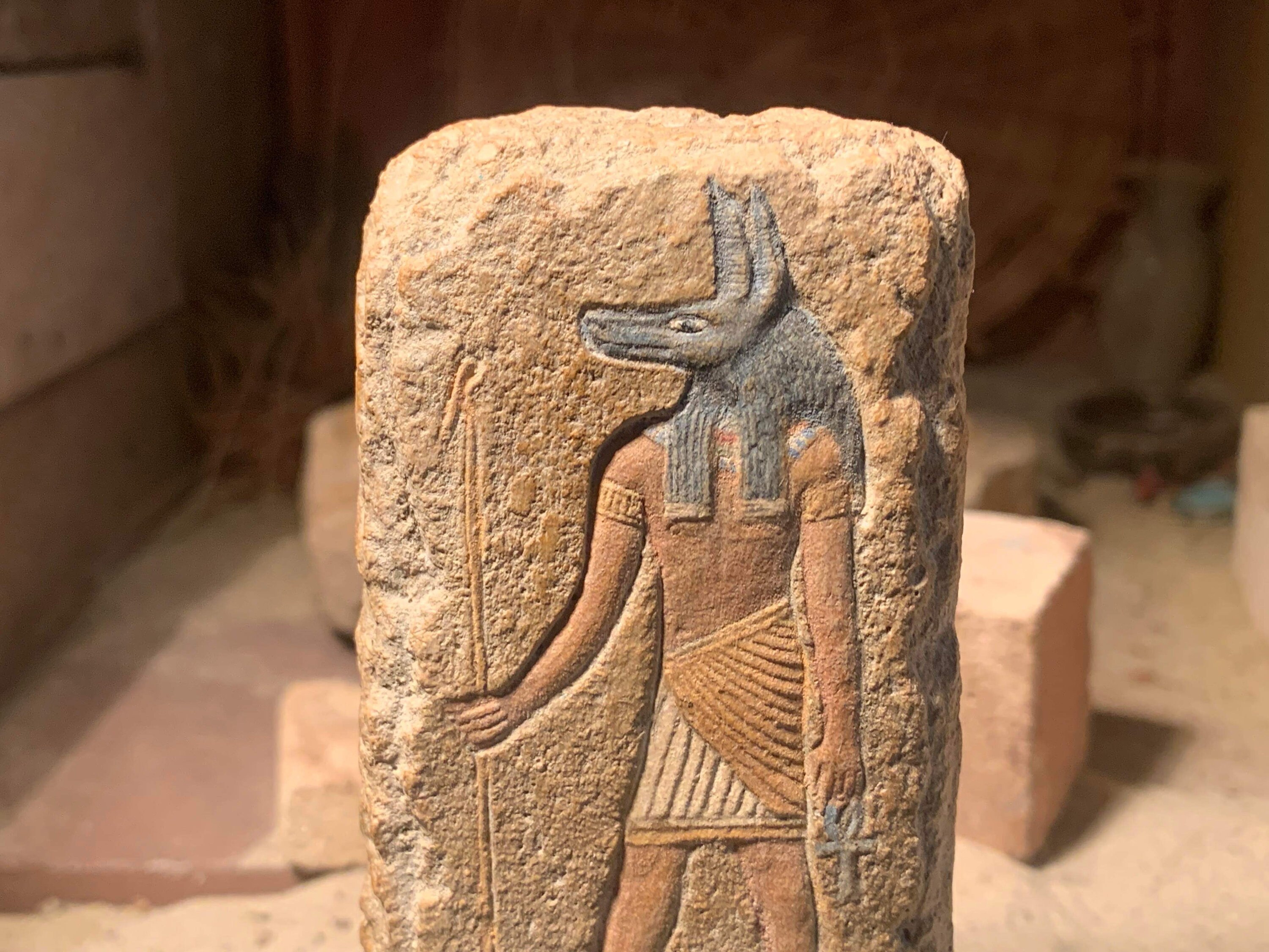 Egyptian art - Anubis - A relief sculpture of the ancient mummification ...