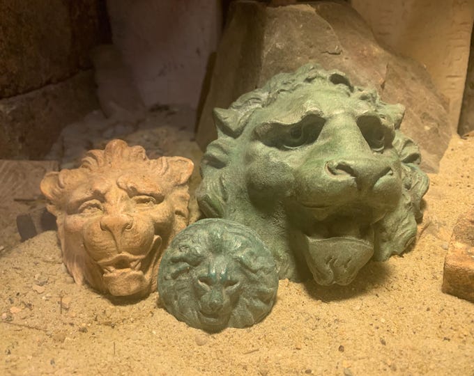 Lion Wall Statues - Venetian + Medieval Gargoyle Style. Gothic ...