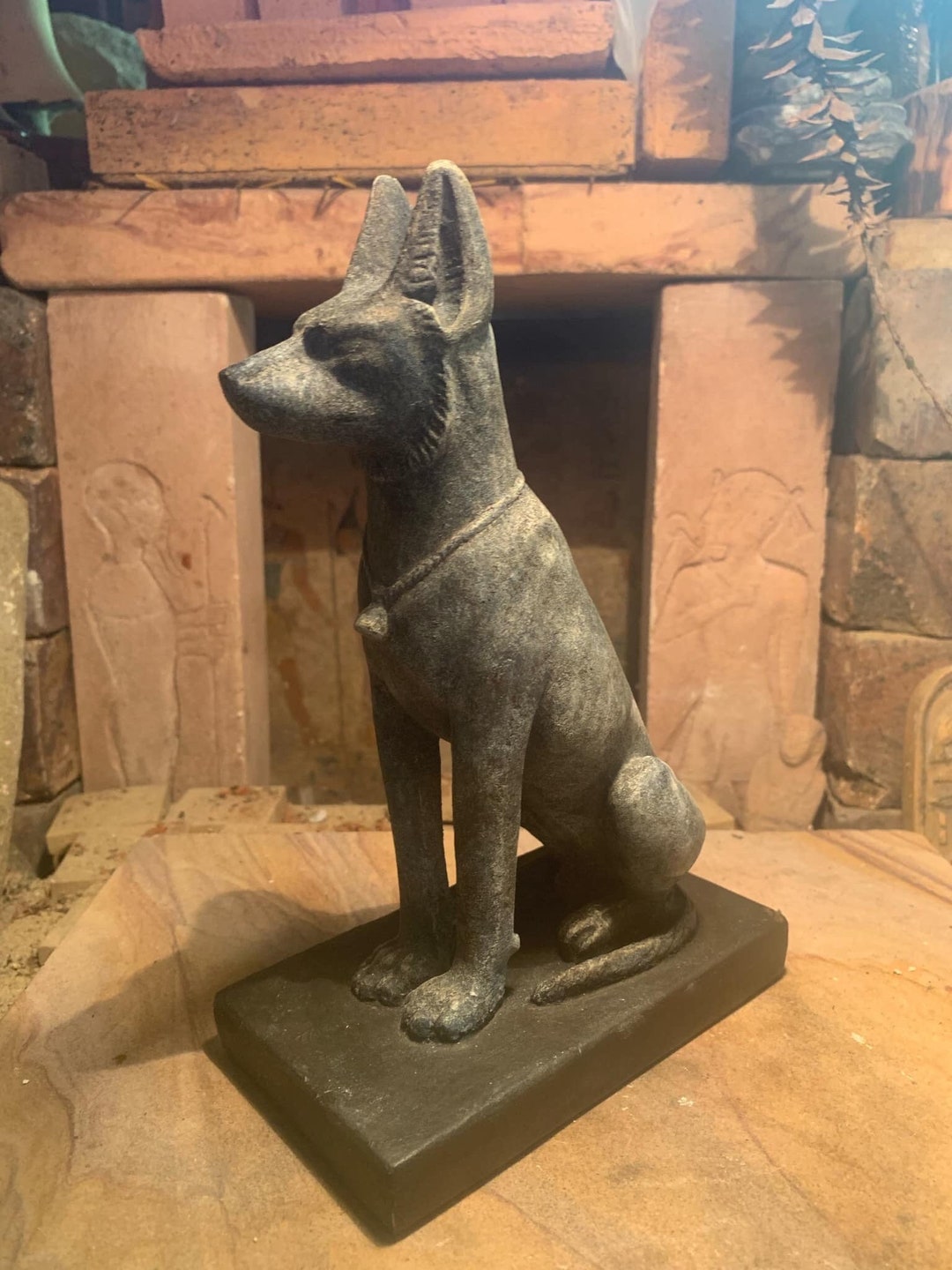 Egyptian Statue/ Sculpture / Art - Anubis Pharaoh Hound / Basenji God ...