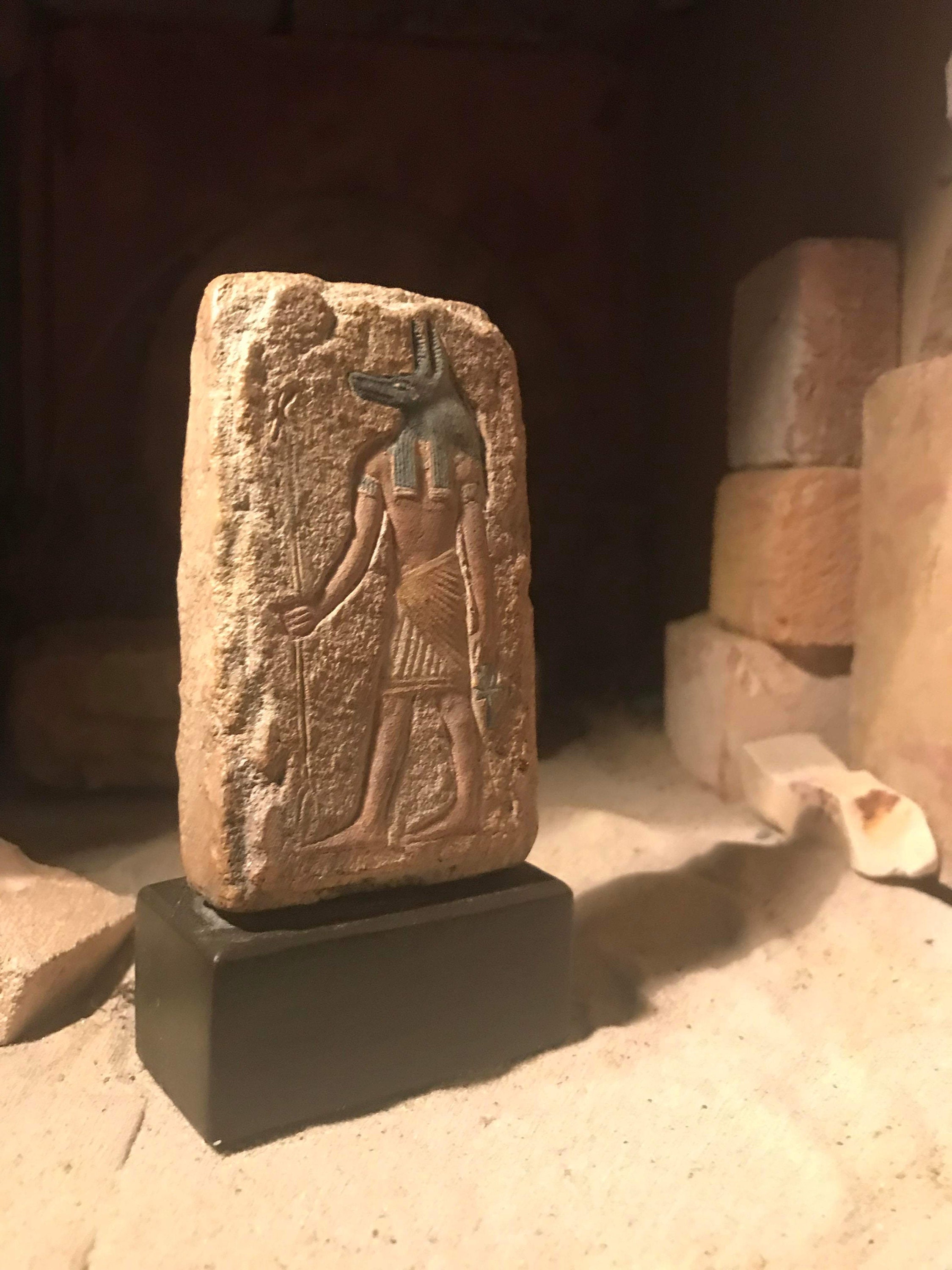 Egyptian art - Anubis - A relief sculpture of the ancient mummification ...