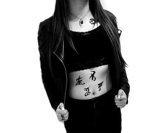 Set of 11 Mortal Instruments Runes Transfer Decal Tattoos. Rune ...