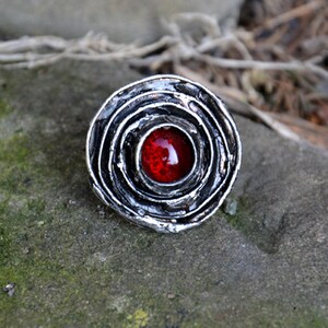Drop of RED WINE Reto Ring Nostalgic Ring Statement Ring - Etsy