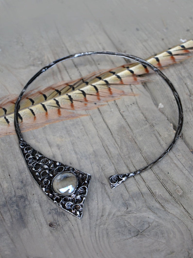 Elegant Necklace Aged Silver Necklace Rustic Jewelry - Etsy