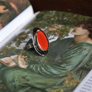 SIMPLE RED, Statement Ring, Nostalgic, Retro Ring, Adjustable Ring ...