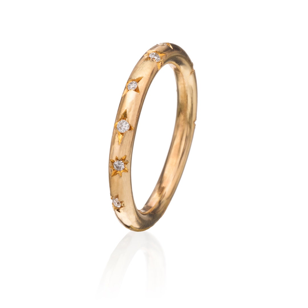 Gold Classic Diamond Stars Ring - the Little Prince Ring, Engagement ...
