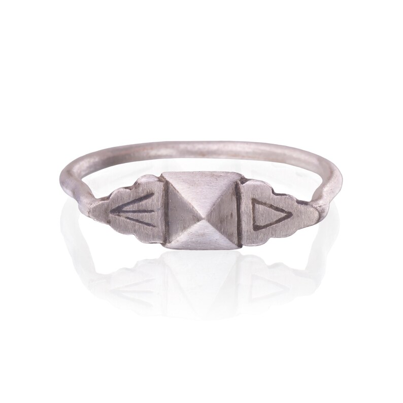 Silver Pyramid Engraved Ring Egyptian Ring Tribal Ring - Etsy