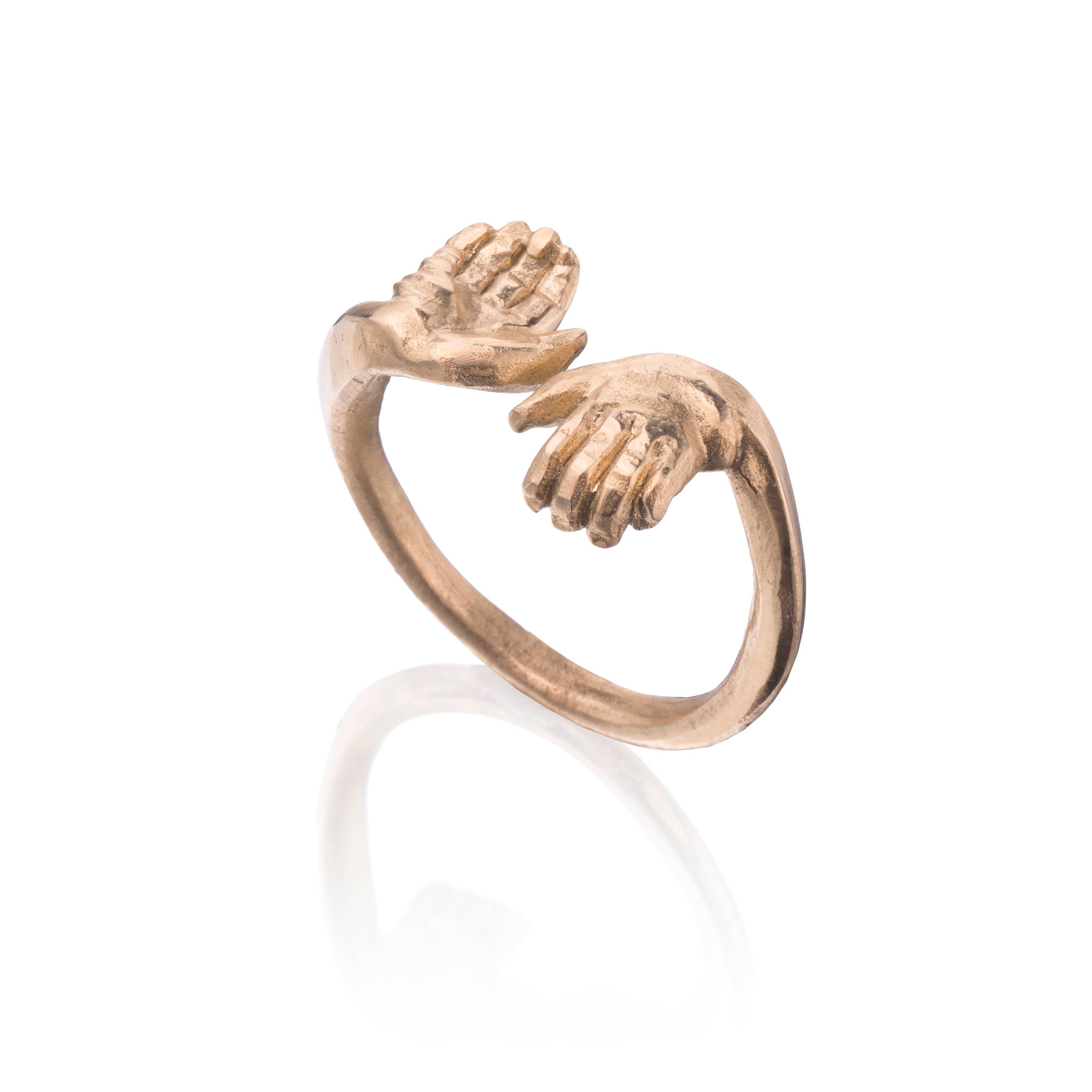 Gold Participation Ring Gold Hands Ring Give and Take Ring - Etsy Canada