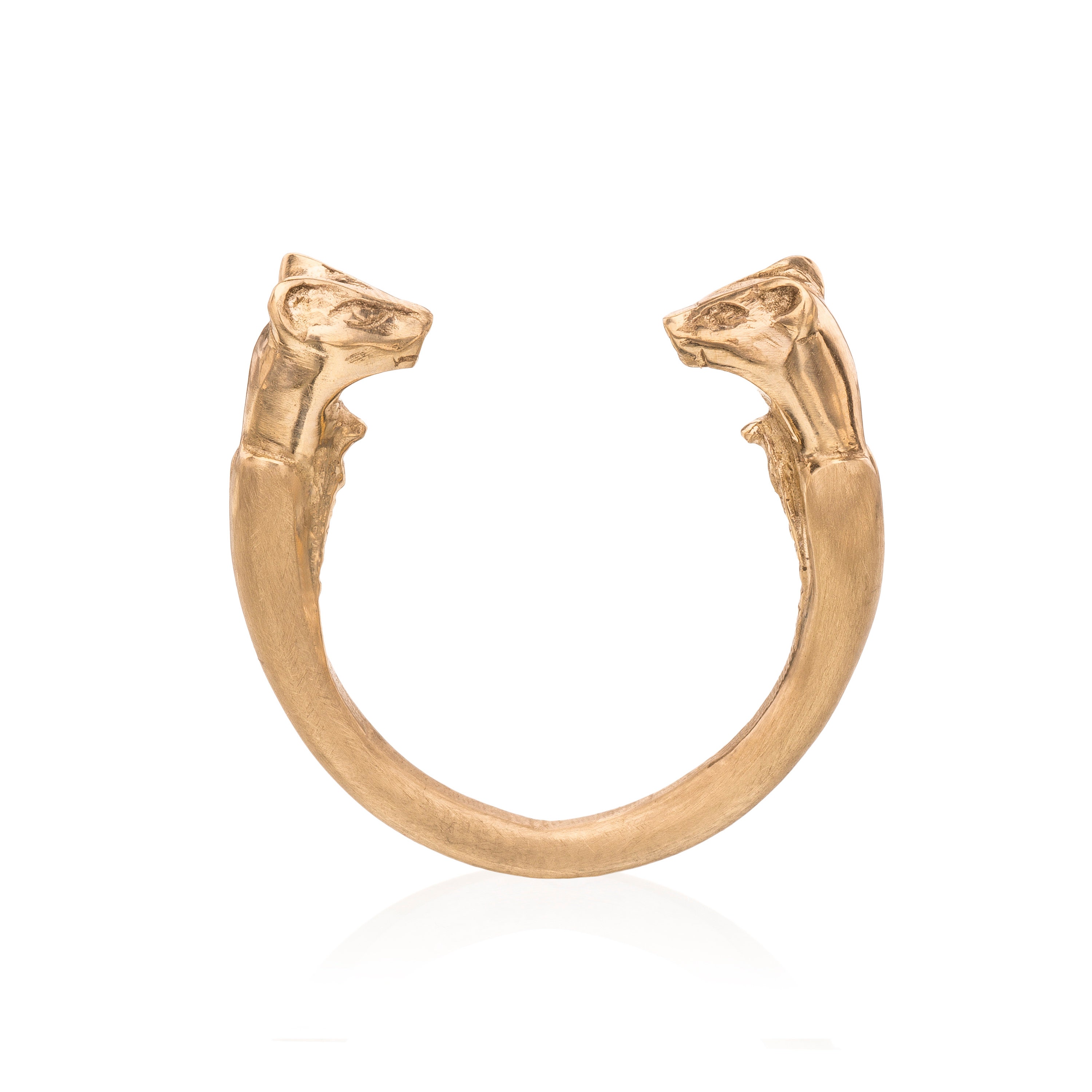 Gold Wild Cats Ring - Sphynx, Animal Ring, Panther, Lioness, Cheetah ...