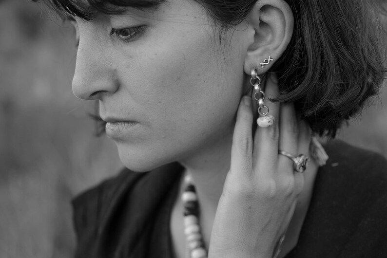 Berber Evil Eye Symbol Stud Earring - Traditional Ethnic Earring ...