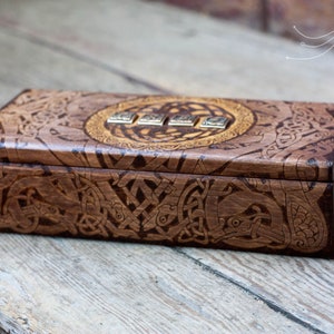 Wooden Runic Box | Vintage Money Box | Jewelry Box | Keepsake Box - Etsy