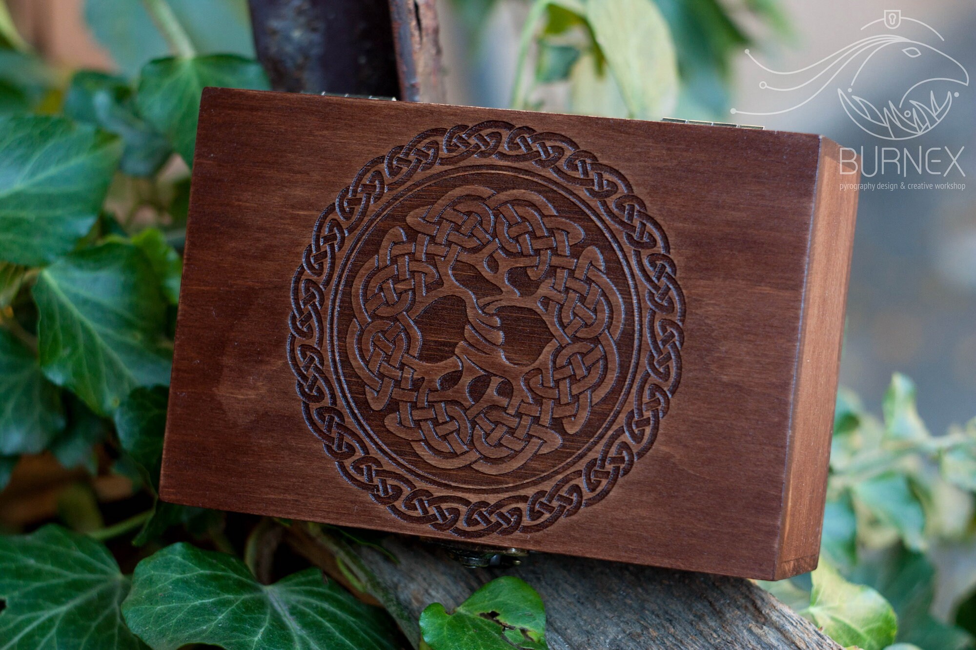Wooden Engraved Tarot Box Custom Tarot Box Pyrography Deck | Etsy