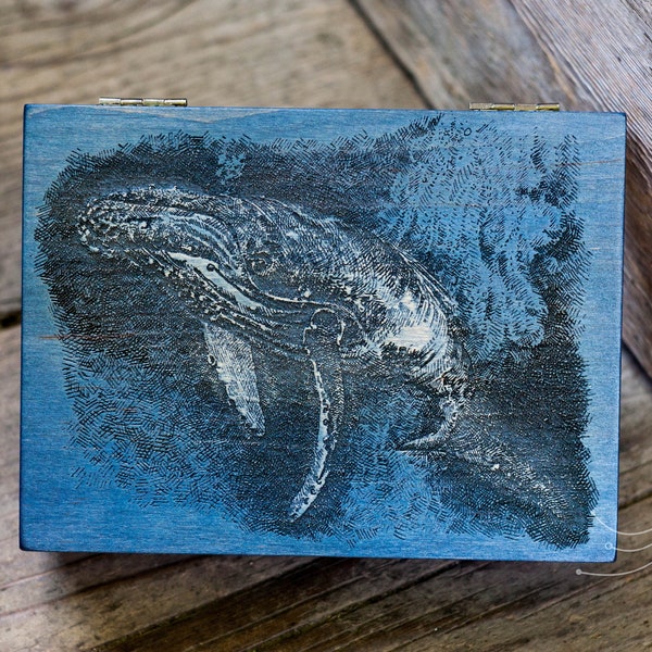 Wooden Box Whale - Etsy