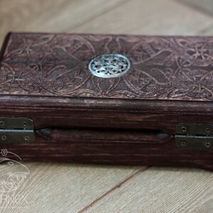 Celt Metal Shield | Vintage Celtic Chest | Wooden Jewelry Box | Rustic ...