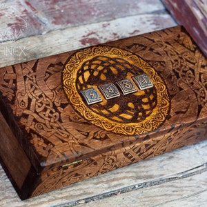 Wooden Runic Box | Vintage Money Box | Jewelry Box | Keepsake Box - Etsy