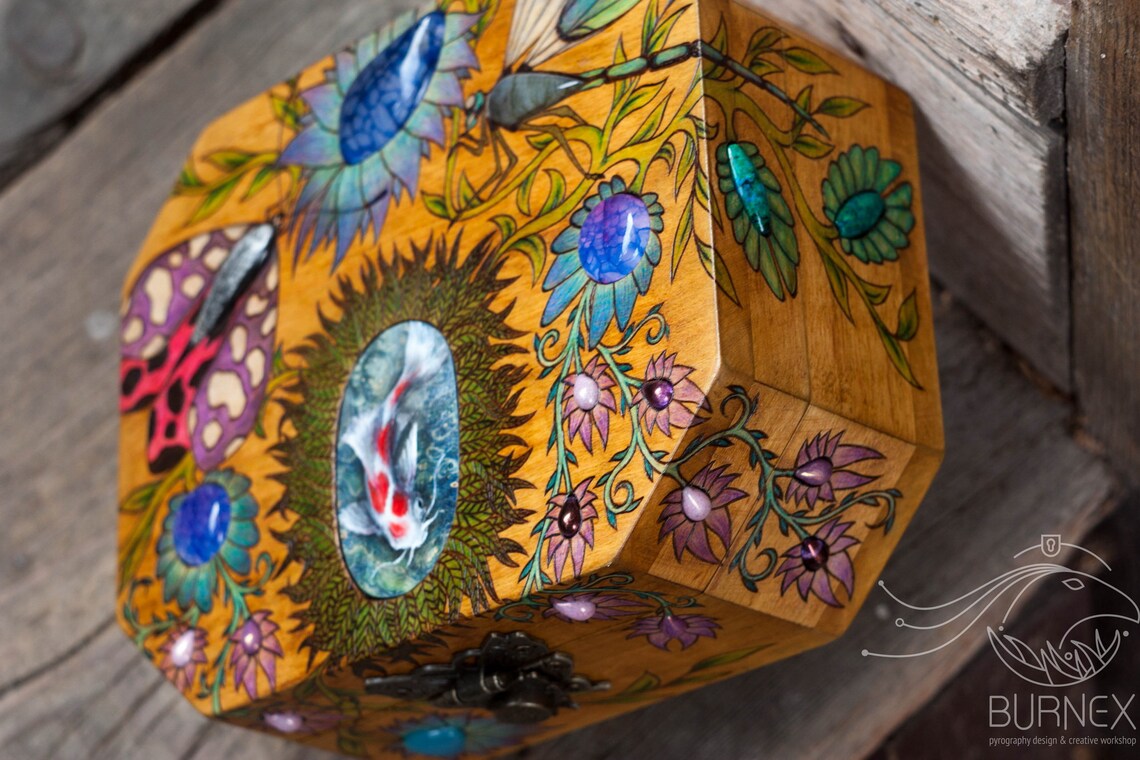 EXAMPLE LISTING Wooden Custom Treasury Box OOAK Engraved - Etsy