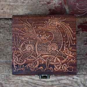 Wooden Celtic Chest | Vintage Jewelry Box | Rustic Design Box - Etsy