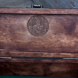Vegvisir | Vintage Celtic Chest | Wooden Jewelry Box | Rustic Design ...
