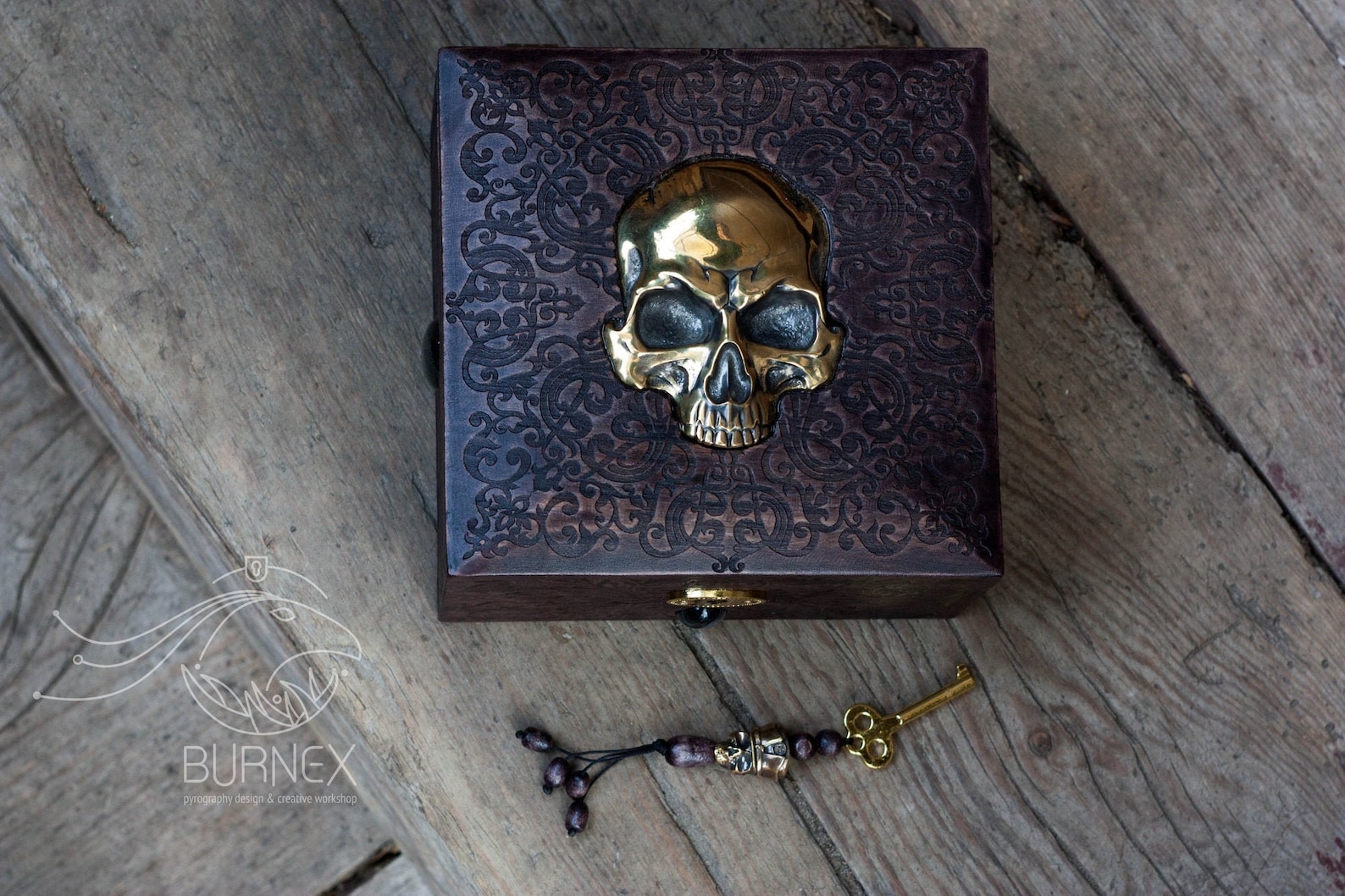 Big Skull Box Gothic Box Goth Wooden Crafted Vintage | Etsy