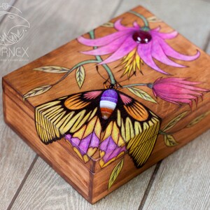 Beautiful Butterfly Box Engraved Wooden Box Custom Vintage - Etsy