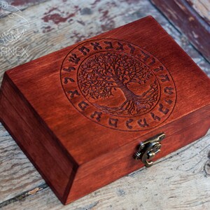 Wooden Tarot Box - Engraved Custom Box, Divination - Etsy