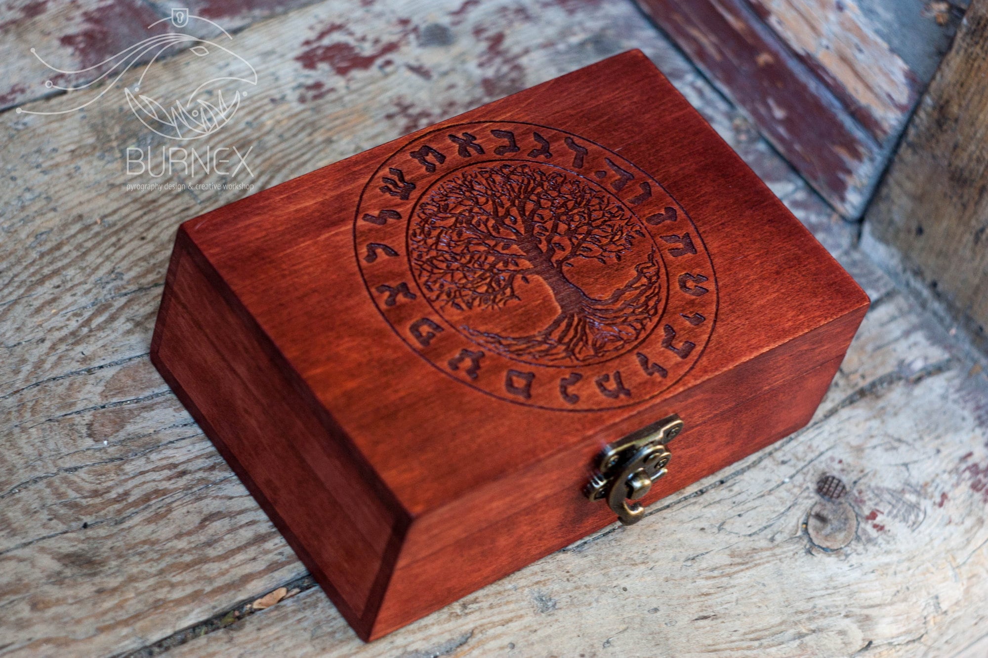 Wooden Tarot Box Engraved Custom Box Divination | Etsy