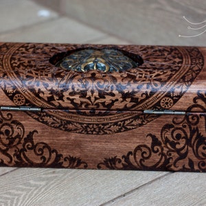 Wooden Custom Stylish Box Dragon Chest Engraved Wooden Box Vintage ...