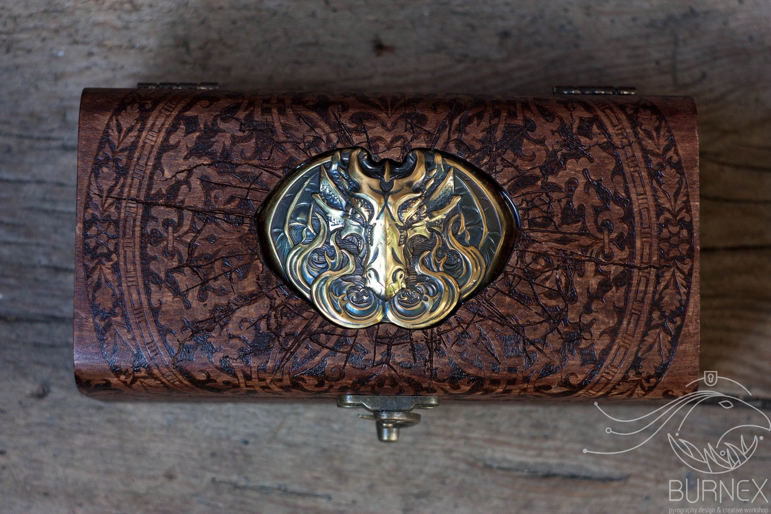 Wooden Custom Stylish Box Dragon Chest Engraved Wooden Box - Etsy
