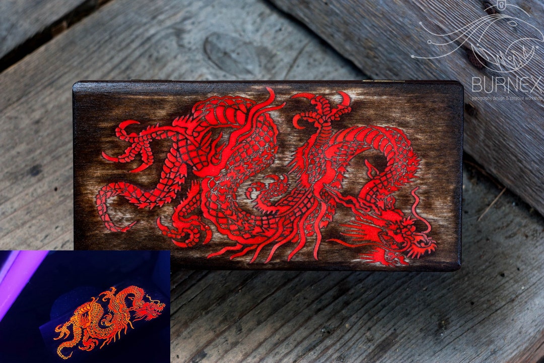 Feng Shui Dragon Box | Wooden Phosphorescent Box | Custom Keepsake Box ...